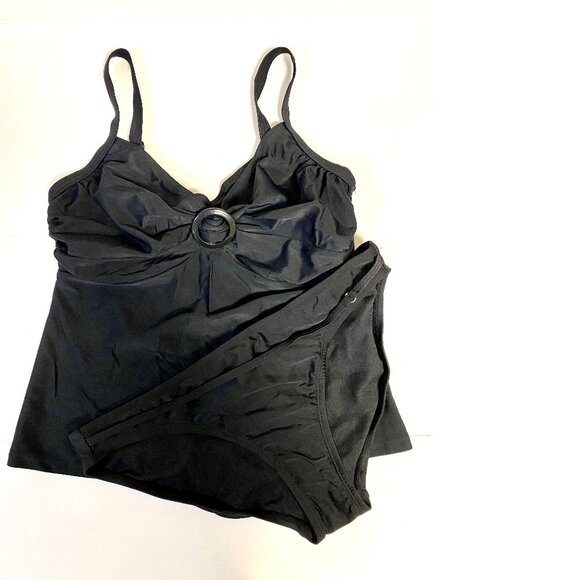 Chadwicks | Swim | New 2pc Black Chadwicks Tankini Top 34dd Converse ...